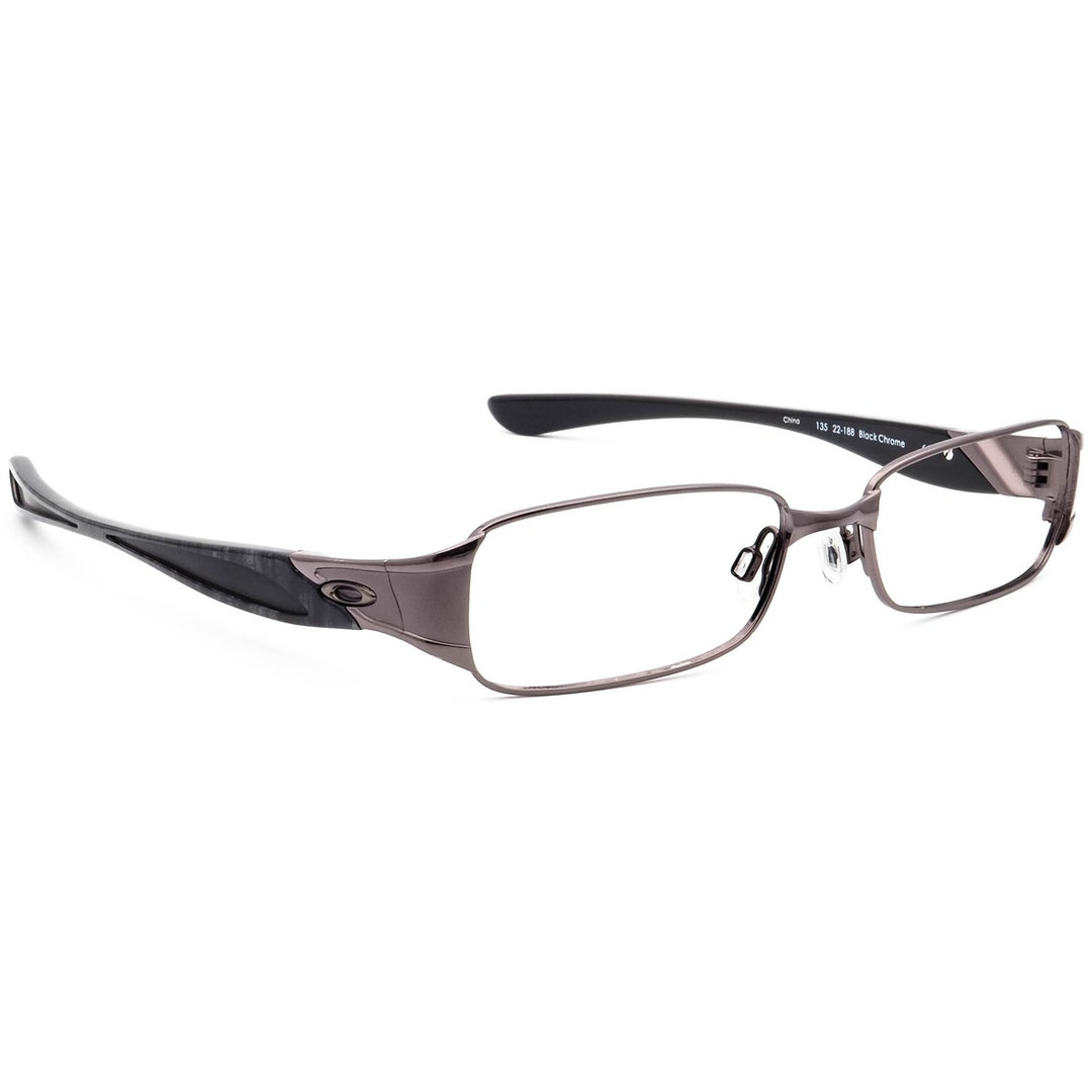 Oakley Eyeglasses 22-188 Ember Black Chrome Rectangular Frame - Etsy