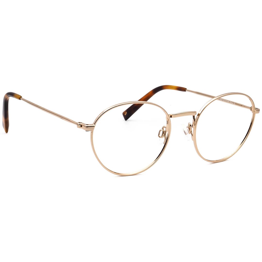 Warby Parker Eyeglasses Simon 2403 Polished Gold Stretched Round Metal ...