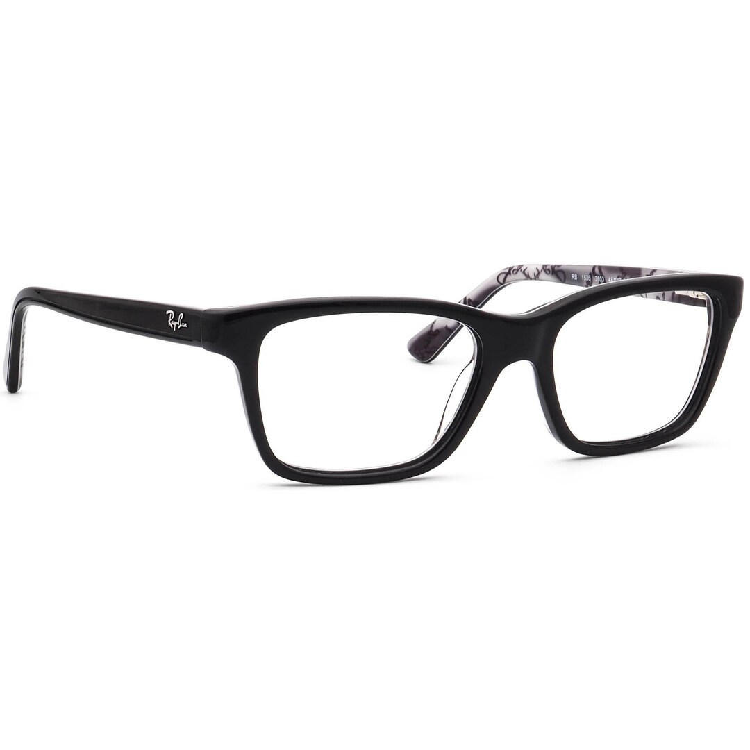 Ray-ban Small Eyeglasses RB 1536 3803 Polished Black Square Frame 48 ...