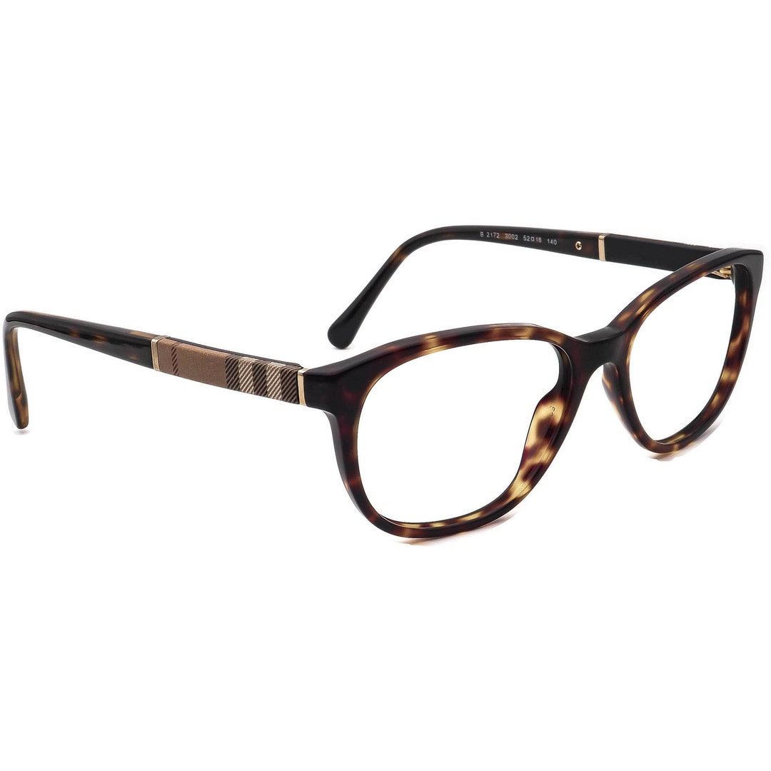 Burberry Eyeglasses B 2172 3002 Dark Tortoise B-shape Frame Italy 52 ...