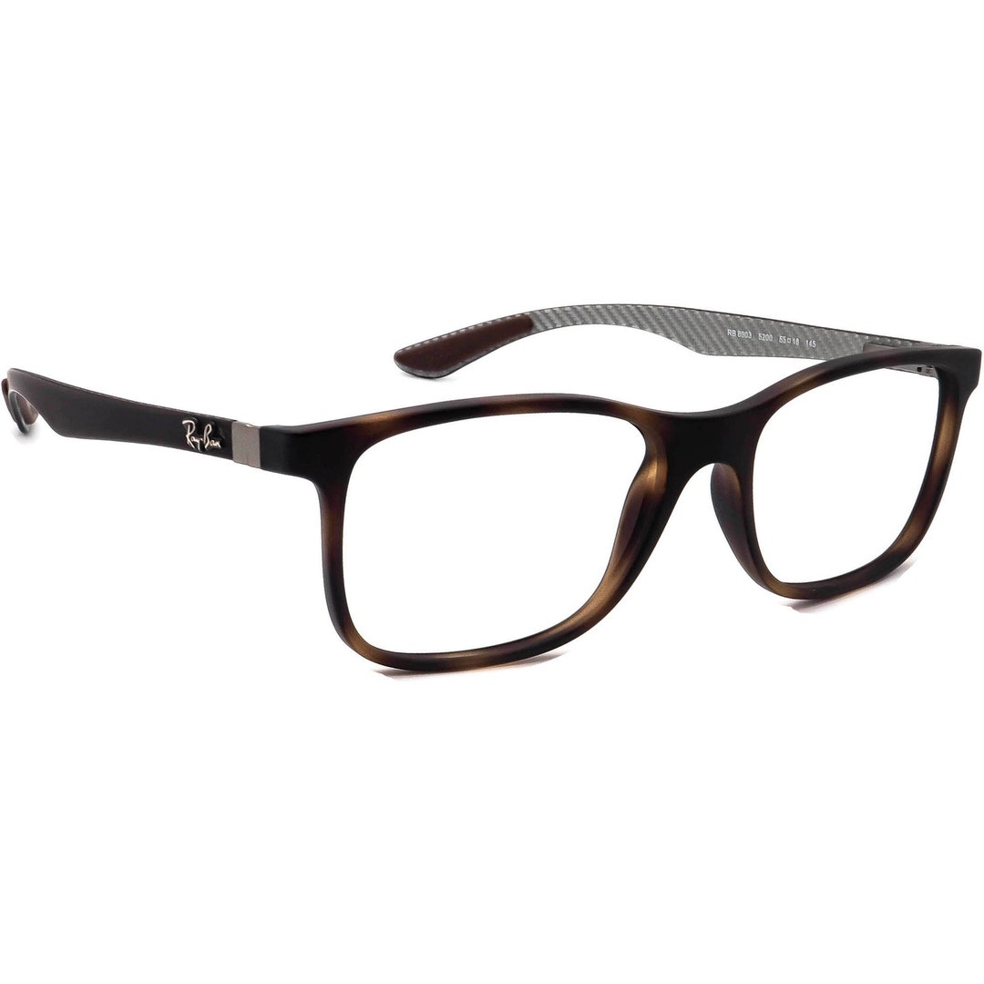 Ray-ban Eyeglasses RB 8903 5200 Carbon Fiber Tortoise/brown Frame 55[]18 145 - Etsy