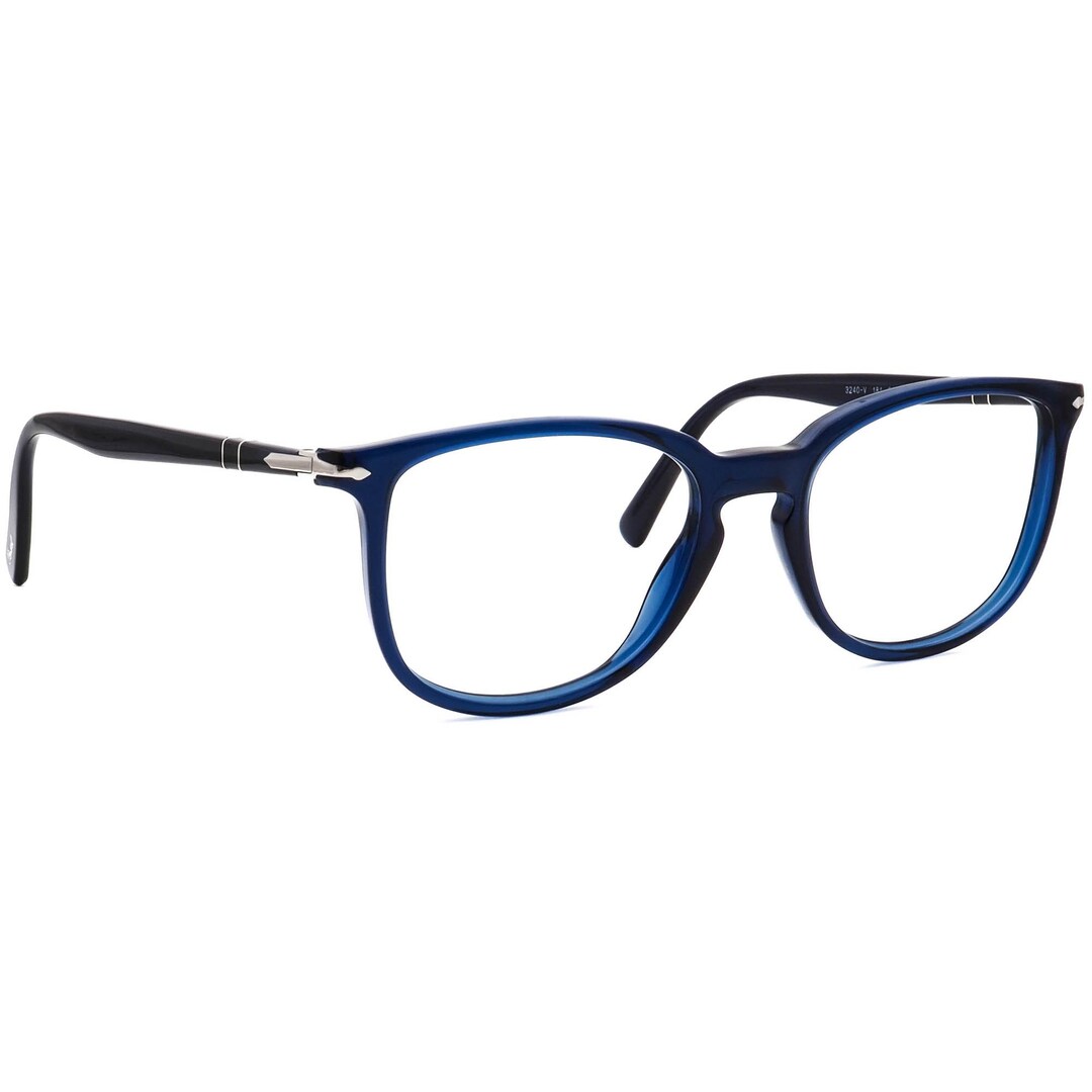 Persol Eyeglasses 3240-V 181 Blue Square Frame Italy 52[]19 145 - Etsy