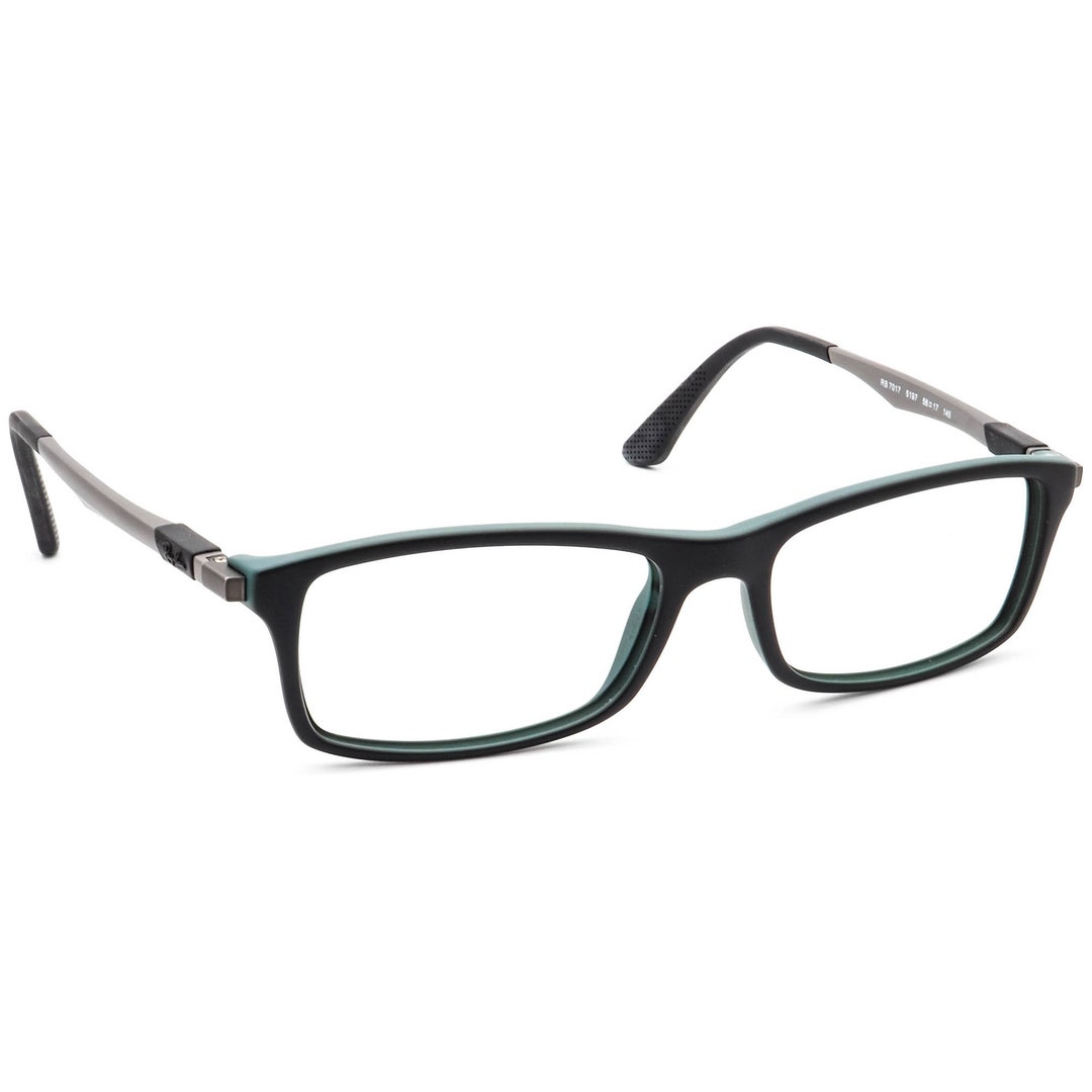 Ray-ban Eyeglasses RB 7017 5197 Matte Black/green/gunmetal Frame 56-17 ...