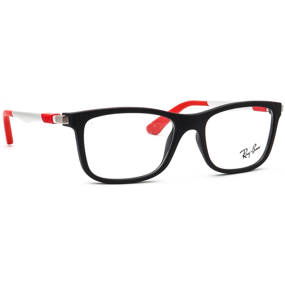 Ray-ban Kids' Eyeglasses RB 1549 3652 Matte Black/silver/red Square Frame 48[]16 125 - Etsy