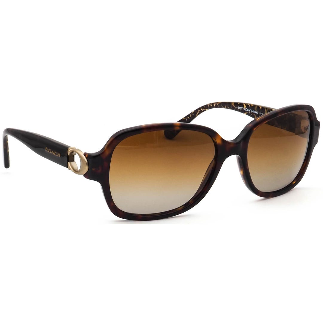 Coach Women's Polarized Sunglasses HC 8241 (L1031) 5507T5 Dark Tortoise ...