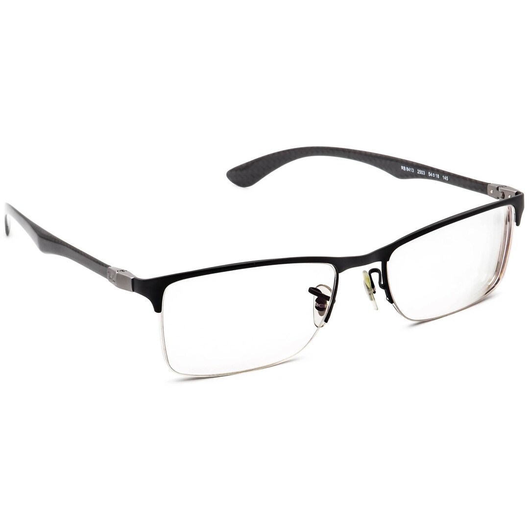 Ray-ban Men's Eyeglasses RB 8413 2503 Carbon Fiber Black/exposed Carbon ...