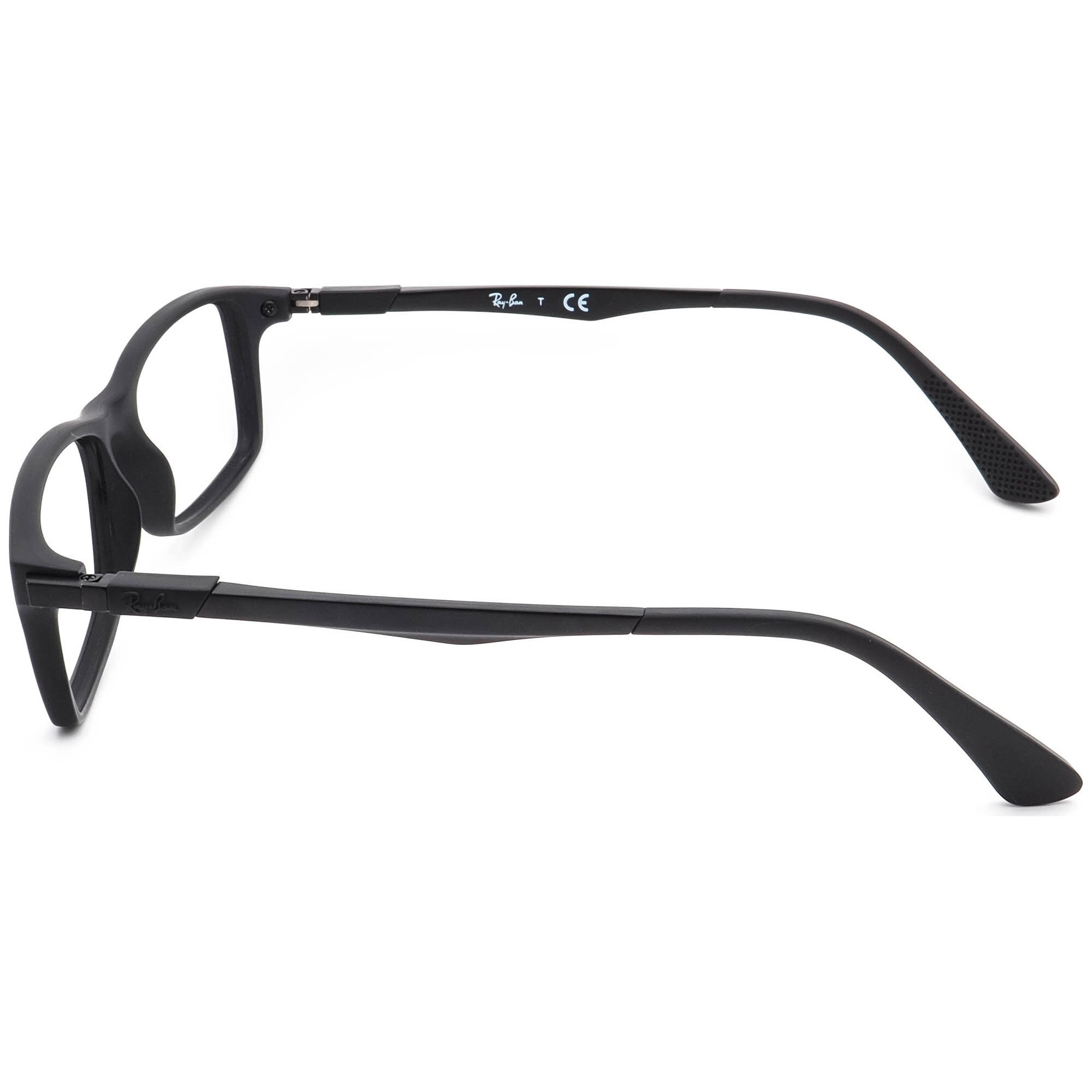 Ray-ban Eyeglasses RB 7017 5196 Black Rectangular Frame 5417 - Etsy