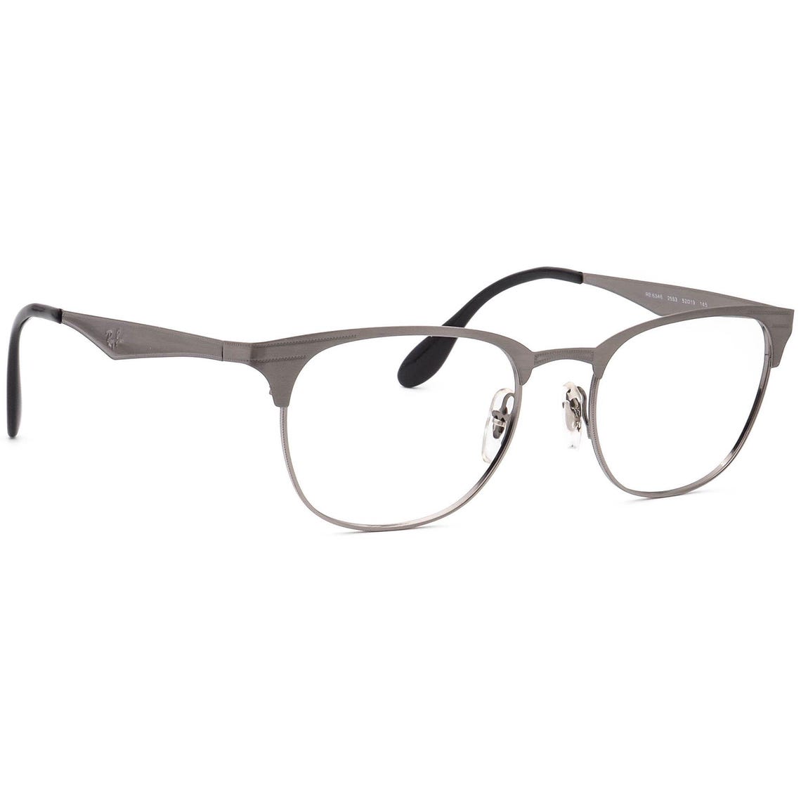Ray-ban Eyeglasses RB 6346 2553 Polished Gunmetal Square Frame Italy 52 ...