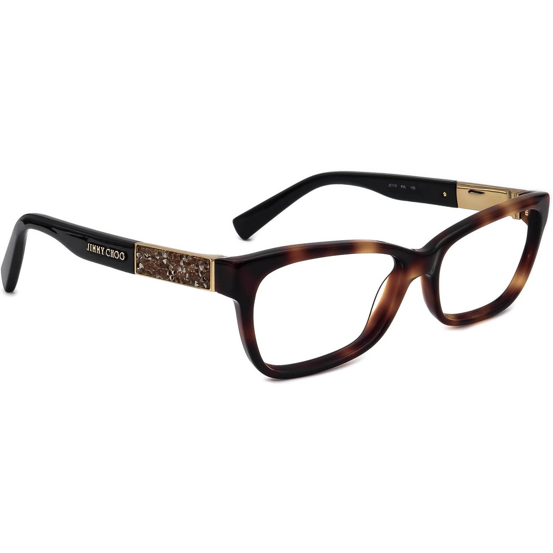 Jimmy Choo Eyeglasses JC110 6VL Tortoise/black&gold Frame Italy 53[]15 ...