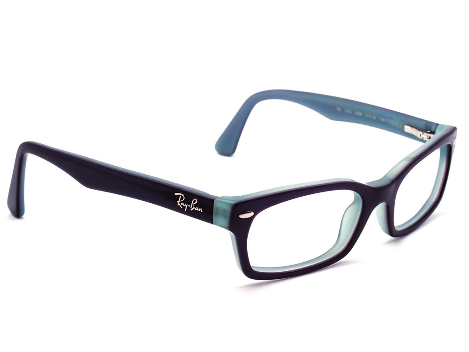 Ray-ban Eyeglasses RB 1533 3598 Purple on Blue Rectangular - Etsy