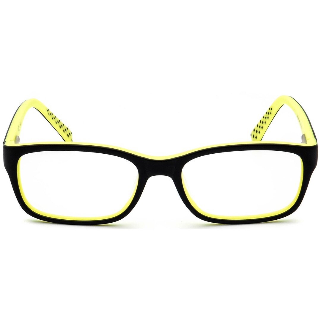 Nike Small Eyeglasses 5513 020 Black on Neon Green Rectangular Frame 49 ...