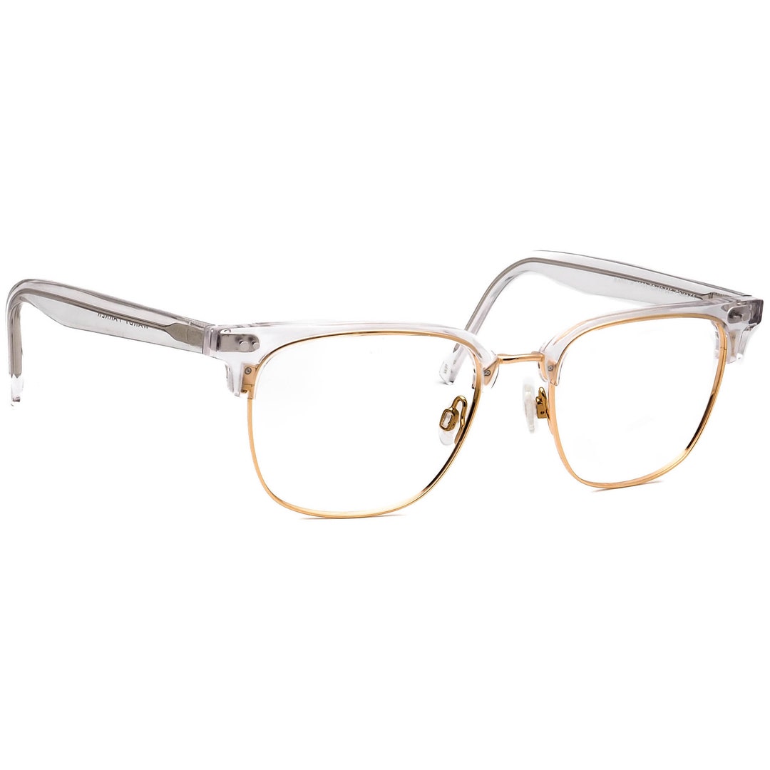 Warby Parker Eyeglasses Baird W 3500 Crystal With Polished Gold Square Frame 5219 145 Etsy