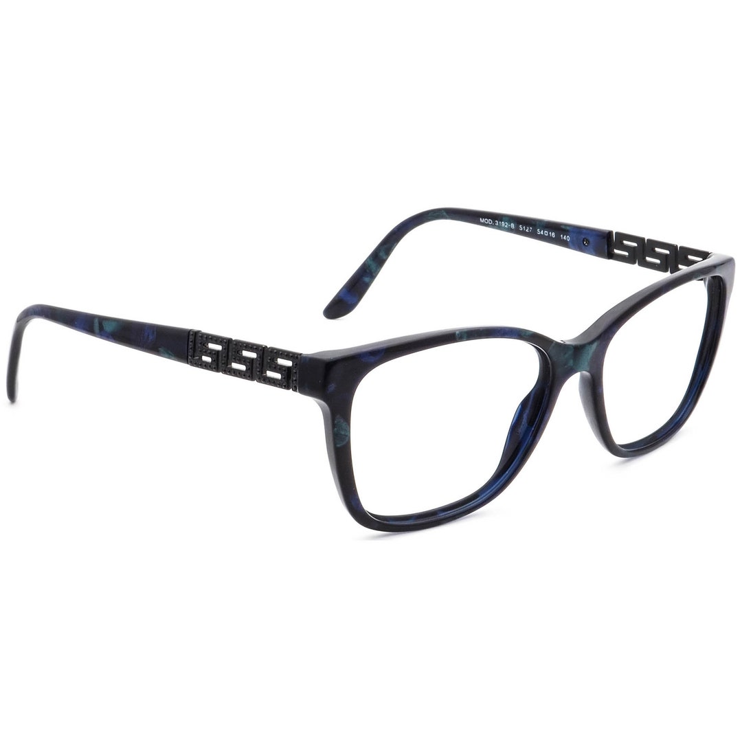 Versace Eyeglasses MOD. 3192-B 5127 Blue Marble Square Frame 54[]16 140 ...