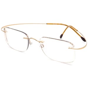 Silhouette Eyeglasses M 7395 /20 V 6051 Titan Polished Gold Square ...