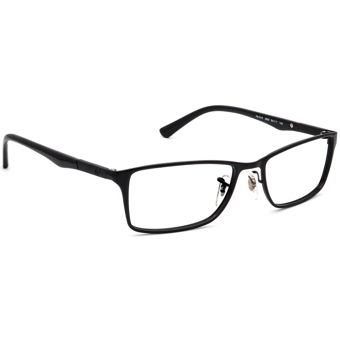 Ray-ban Eyeglasses RB 6248 2509 Black Rectangular Frame 54[]17 145 - Etsy