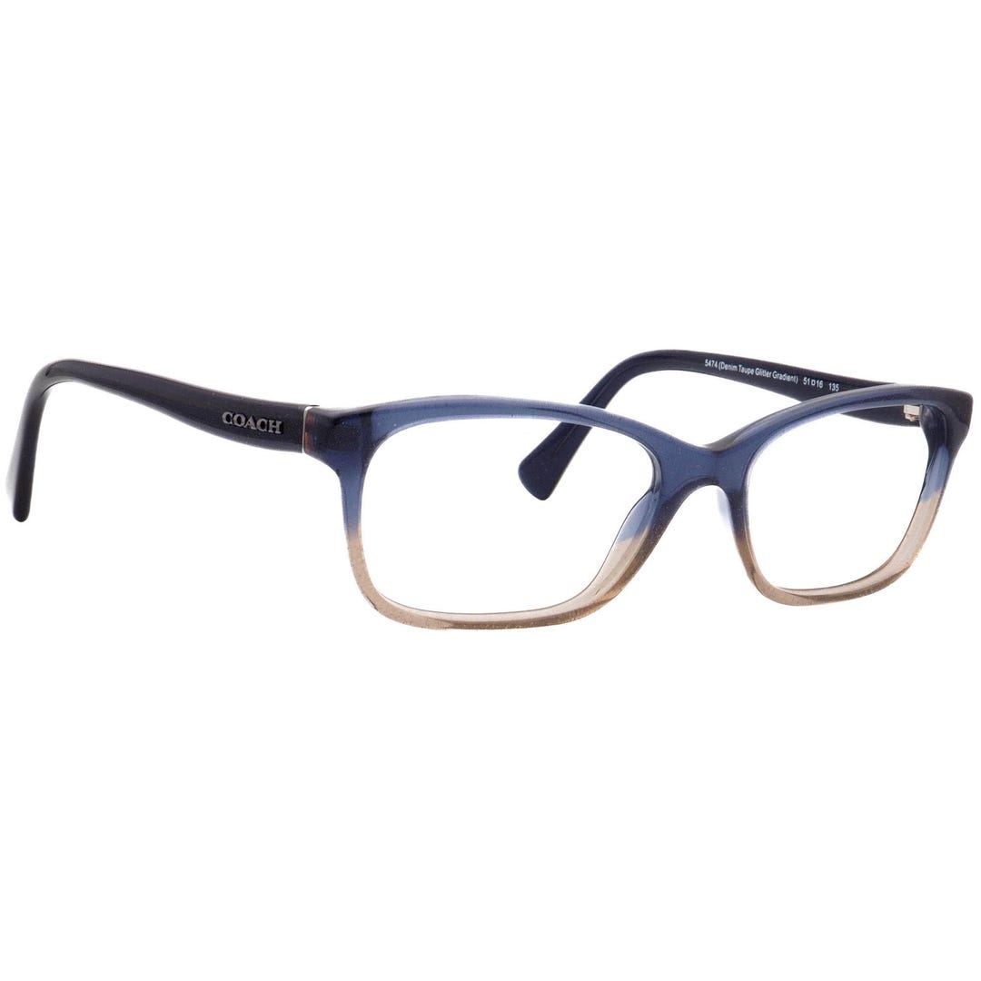 Coach Women's Eyeglasses HC 6089 5474 Denim Taupe Glitter Gradient ...