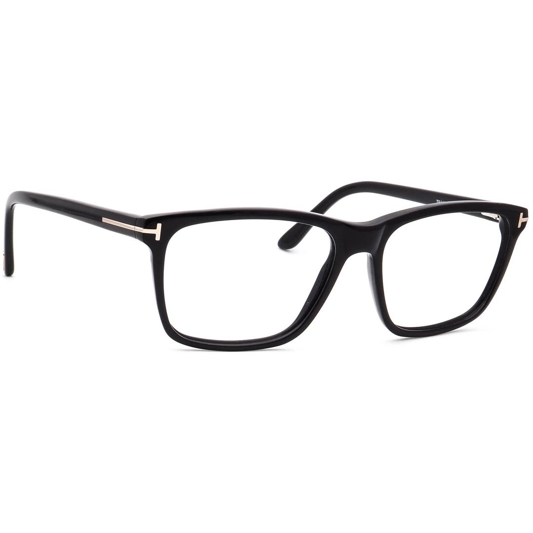Tom Ford Eyeglasses TF 5479-B 001 Polished Black Square Frame Italy ...