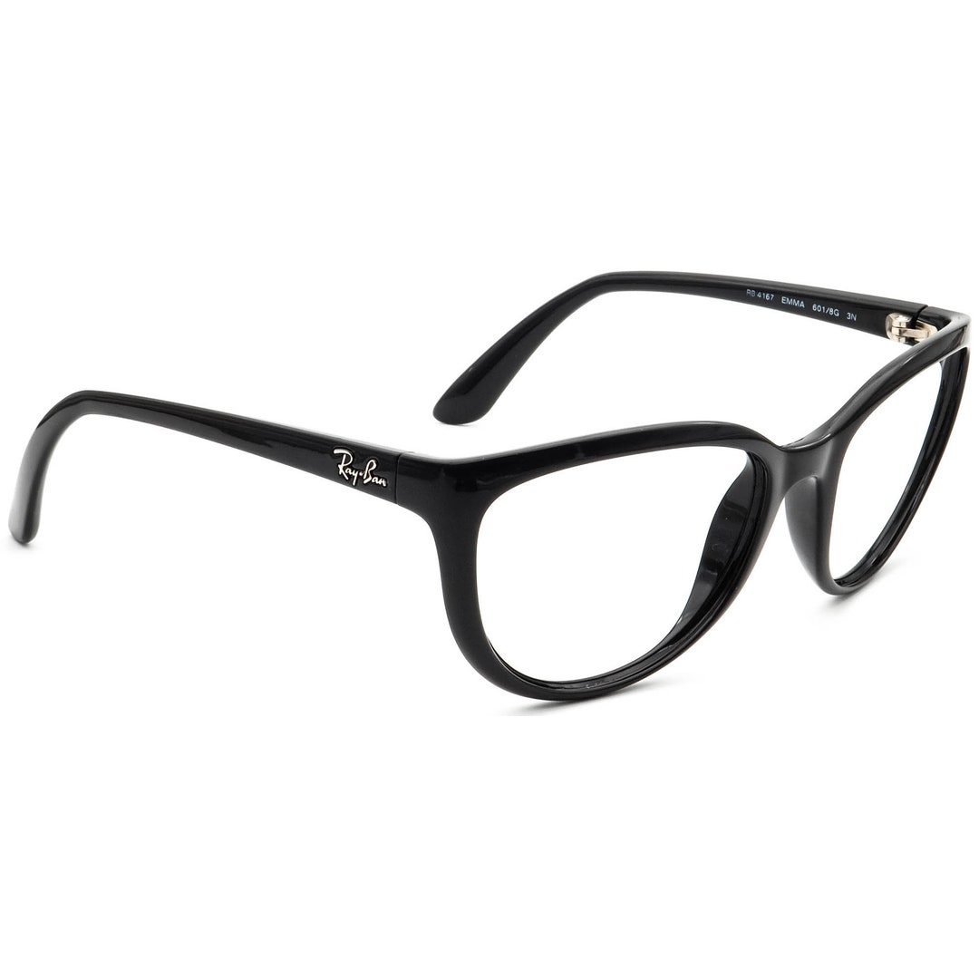 Ray-ban Sunglasses Frame Only RB4167 Emma 601/8G Glossy Black Cat Eye ...