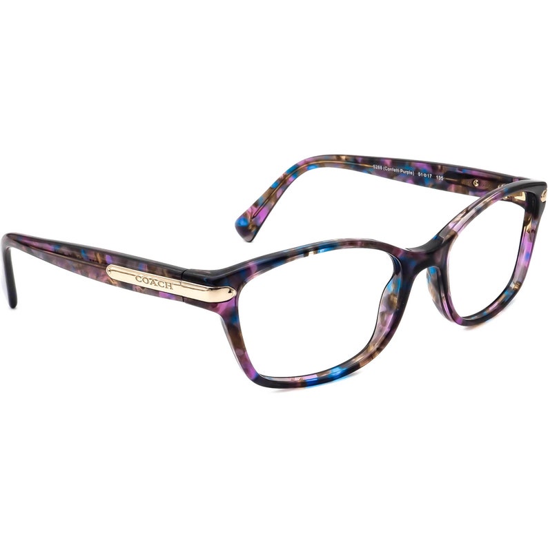 Coach Women's Eyeglasses HC 6065 5288 Confetti Purple - Etsy