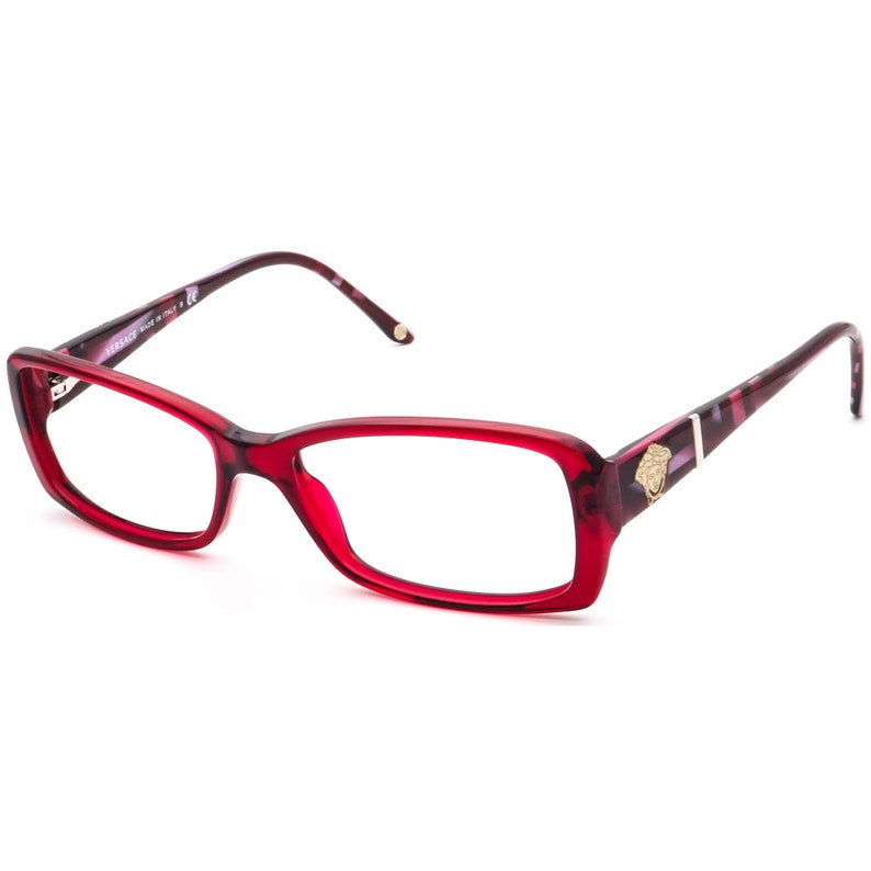Versace Eyeglasses MOD. 3131 388 Clear Red Rectangular Frame - Etsy