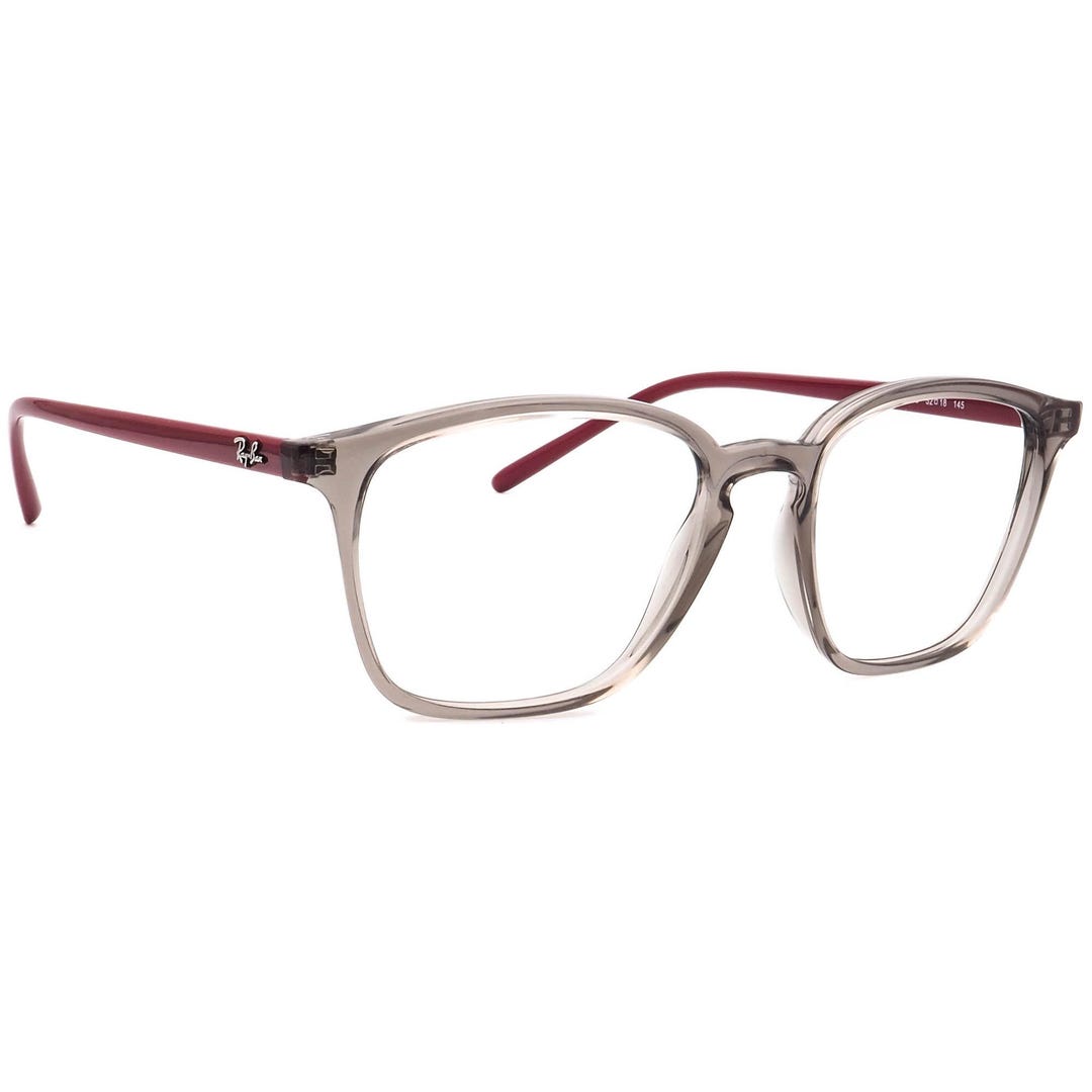 Ray-ban Eyeglasses RB 7185 8083 Transparent Grey/bordeaux Square Frame ...