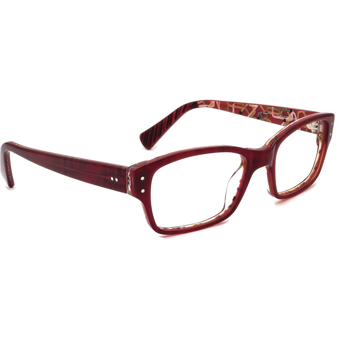 Jean Lafont Eyeglasses Ivanhoe 686 Striped Red Rectangular Frame 48[]16 ...