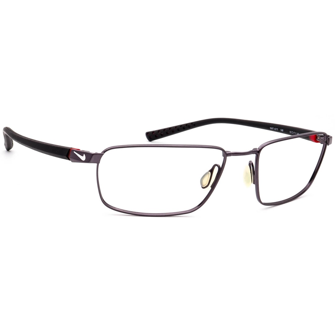 Nike Men's Eyeglasses With Flexon 4212 048 Gunmetal/black Wrap Frame ...