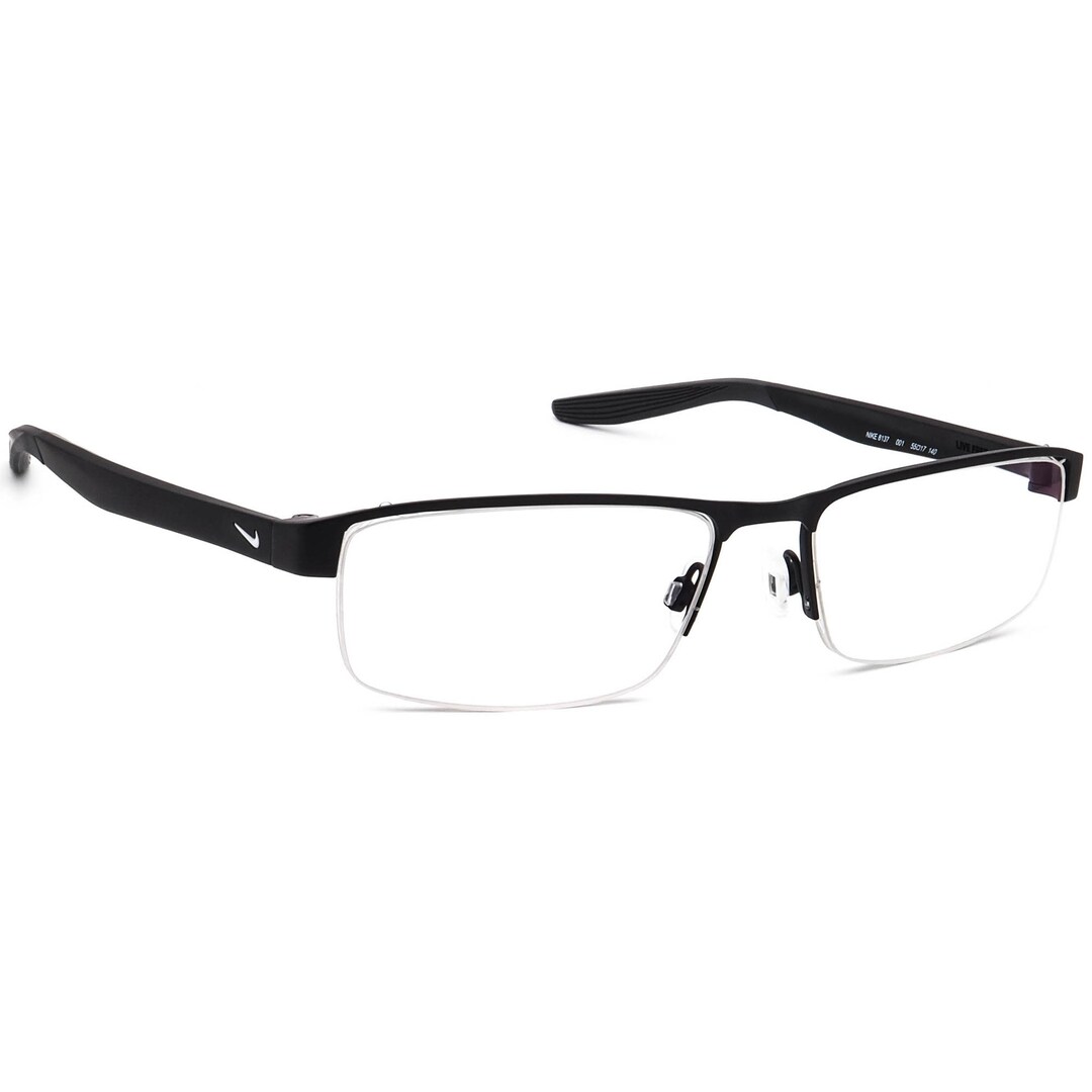 Nike Men's Eyeglasses 8137 001 Matte Black Half Rim Frame 5517 140 - Etsy