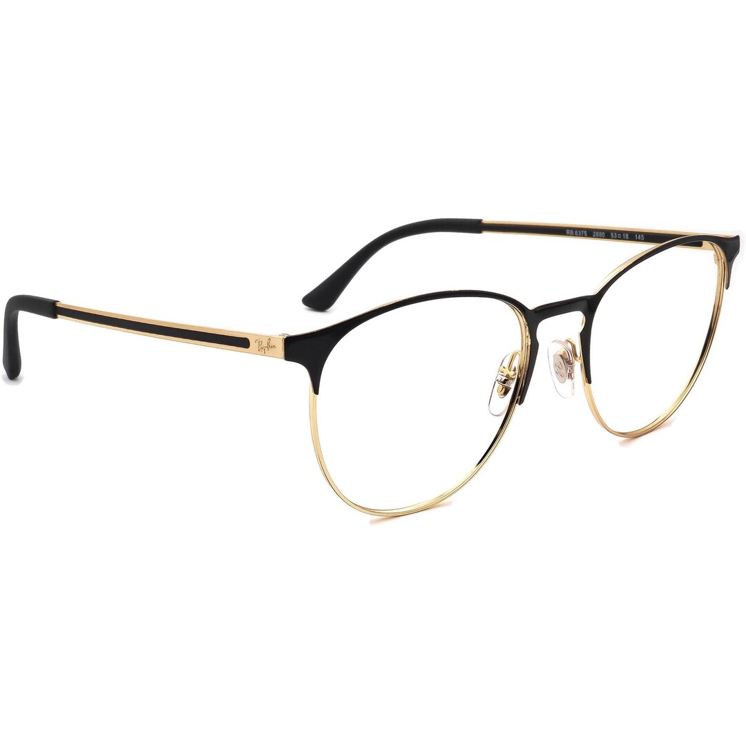 Ray-ban Eyeglasses RB 6375 2890 Black/gold Phantos Metal Frame 53[]18 ...