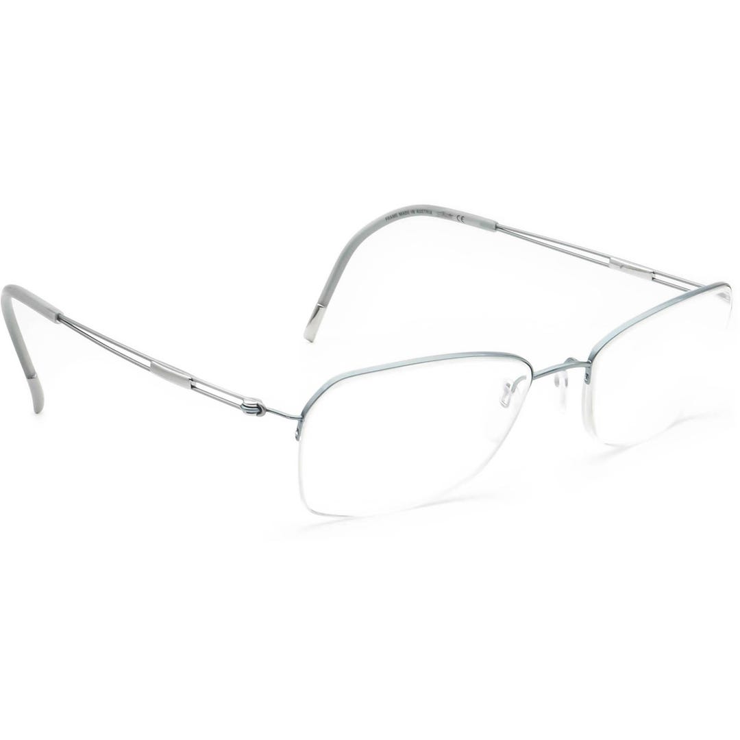 Silhouette Eyeglasses 4337 40 6055 Titan Blue Half Rim Frame Austria 54 ...