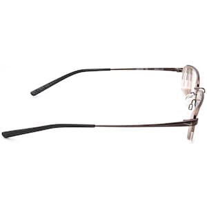 Nike Men's Eyeglasses 4192 215 With Flexon Brown Half Rim Metal Frame ...