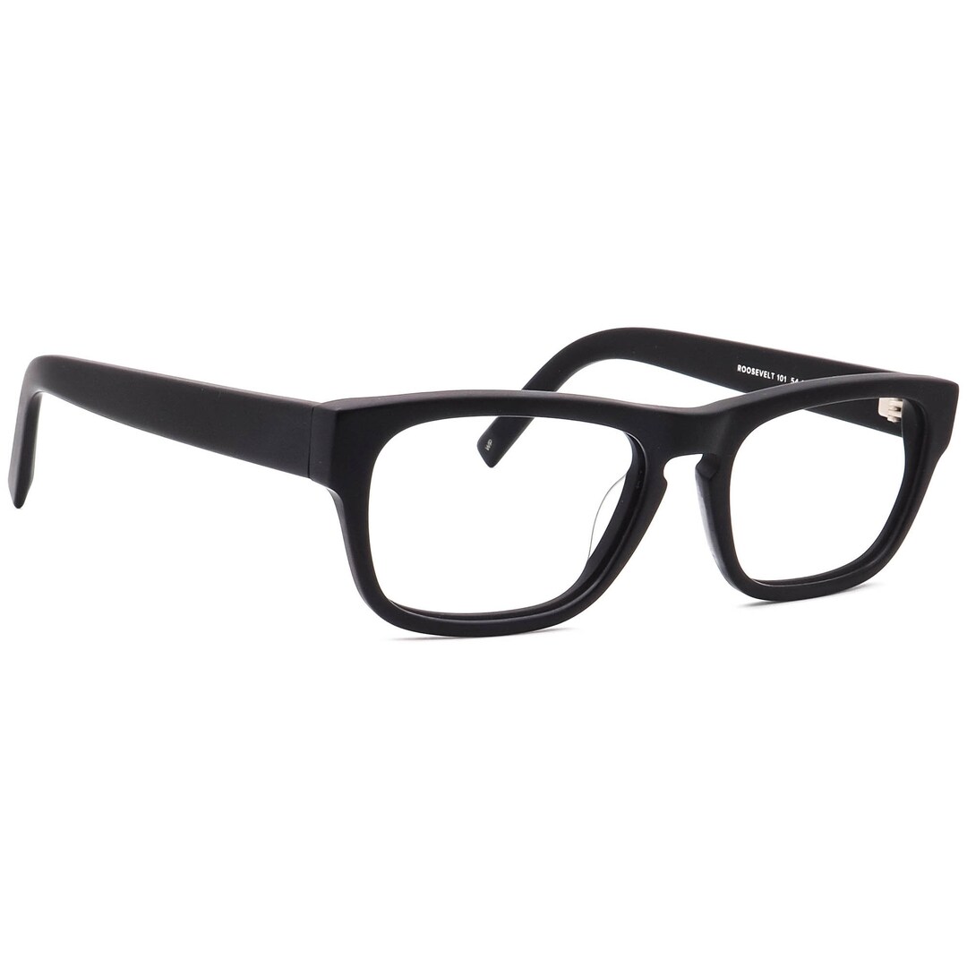 Warby Parker Eyeglasses Roosevelt 101 Matte Black Square Frame 5418 145 Etsy