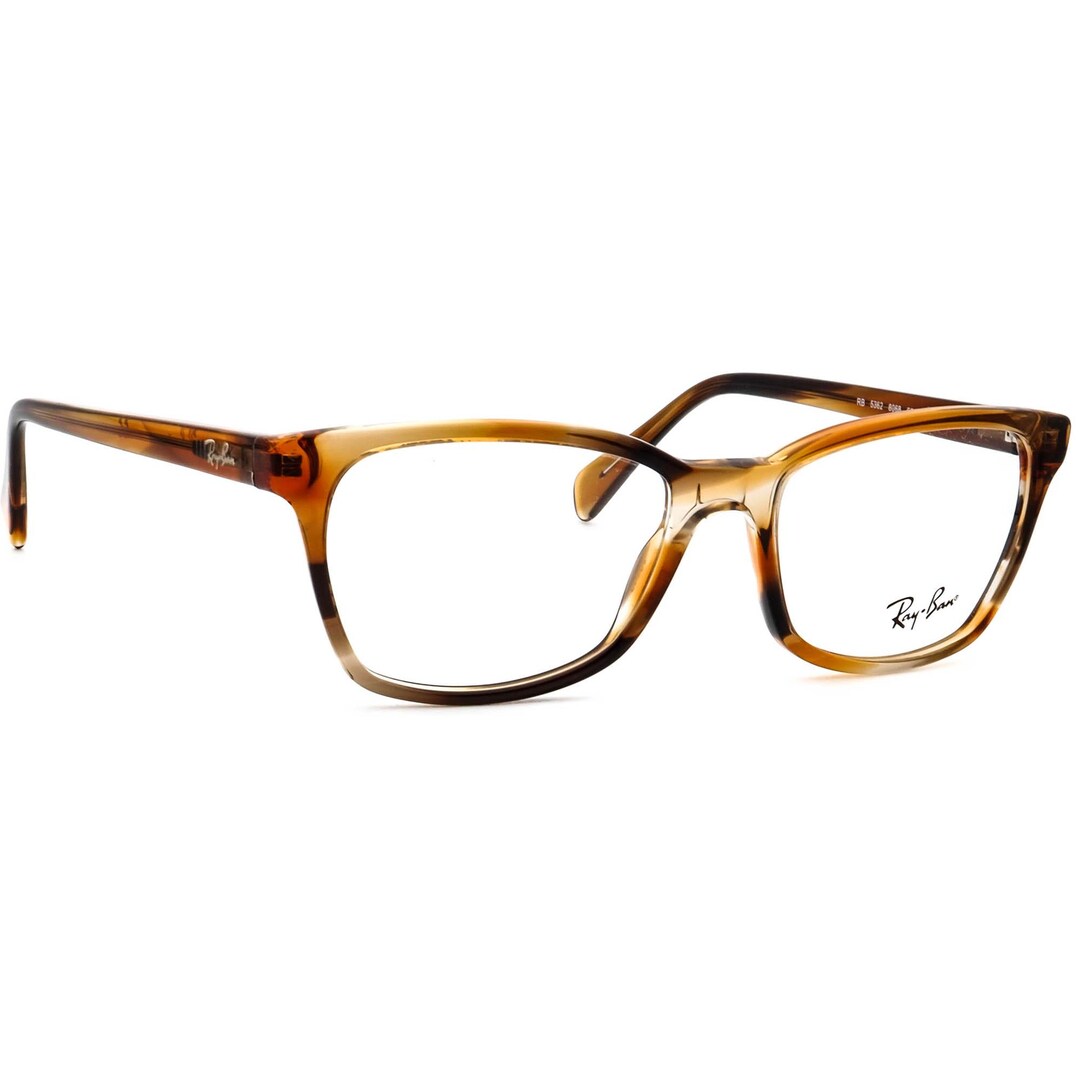 Ray-ban Women's Eyeglasses RB 5362 8068 Striped Brown Butterfly Frame ...