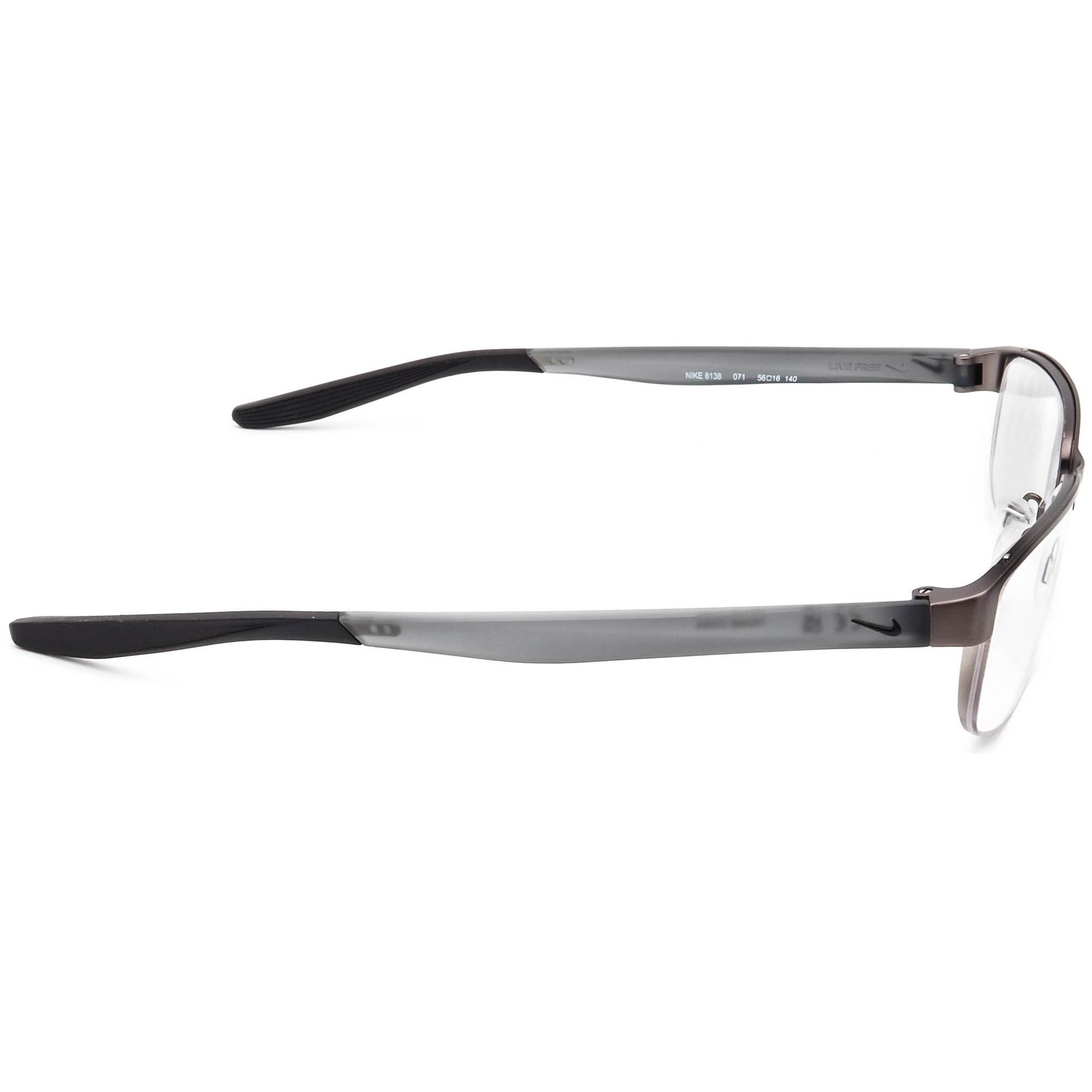 Nike Men's Eyeglasses 8138 071 Matte Gunmetal/gray Half - Etsy