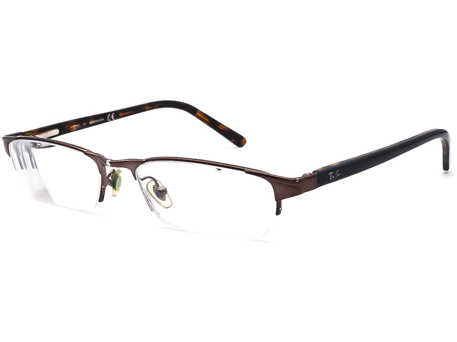 Ray-ban Eyeglasses RB 6066 2511 Brown Tortoise Half Rim Frame - Etsy