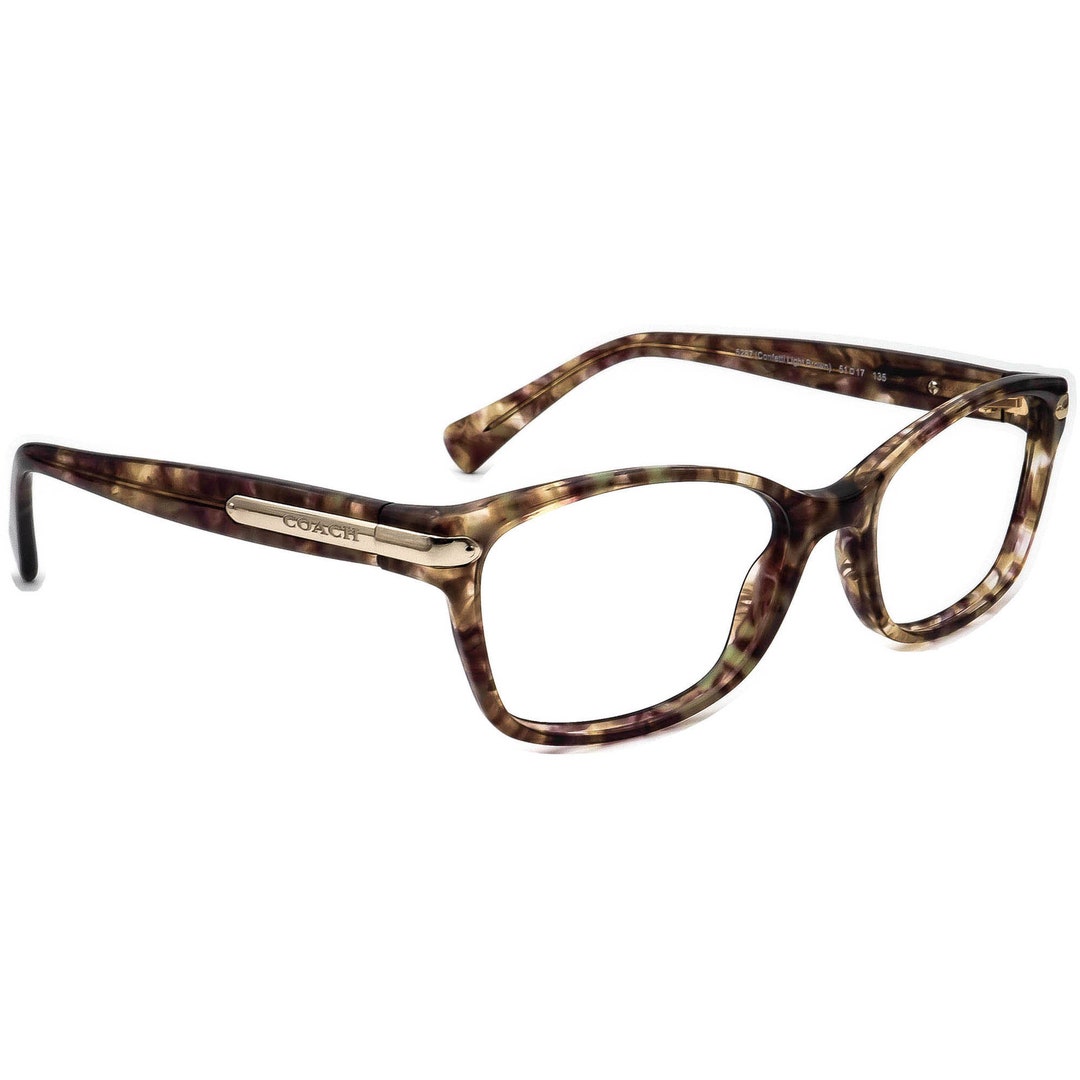 Coach Eyeglasses HC 6065 5287 Confetti Light Brown B-shape Frame 51[]17 ...