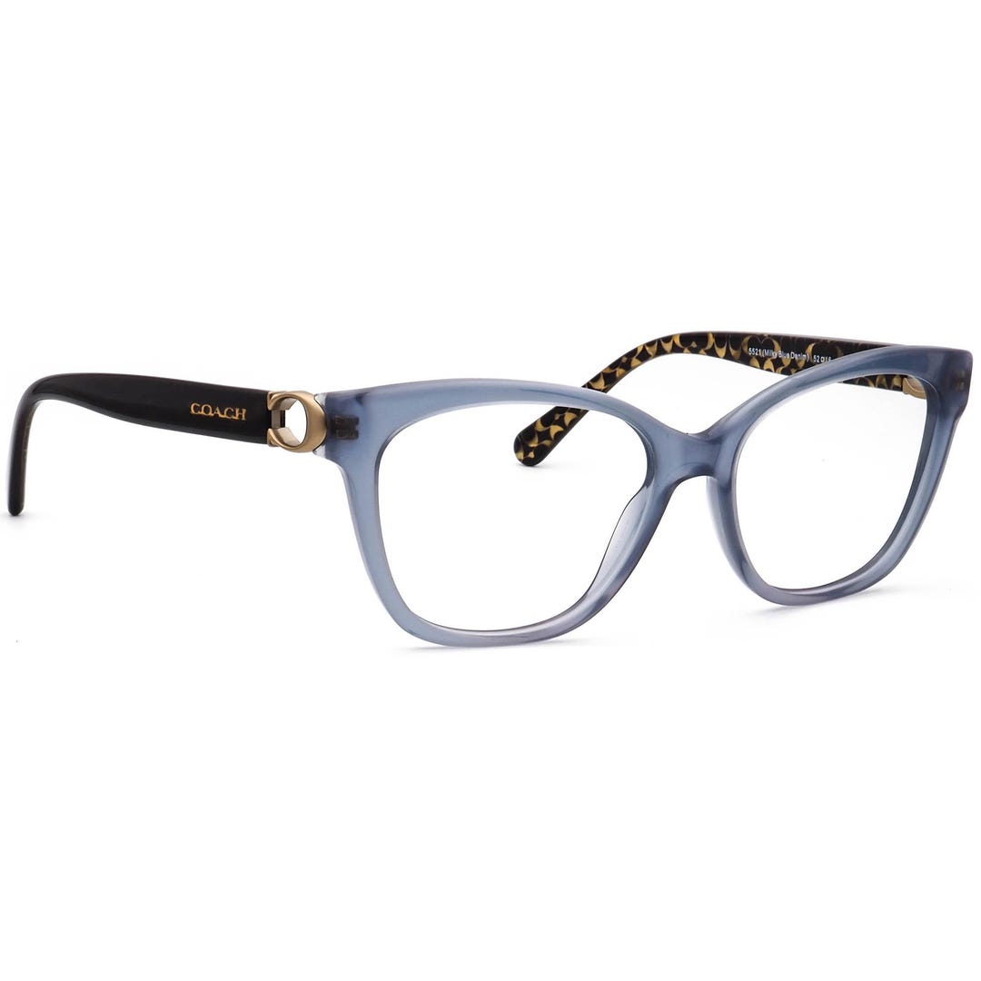 Coach Women's Eyeglasses HC 6120 5521 Milky Blue Denim Butterfly Frame ...