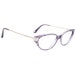Versace Eyeglasses MOD.3166-B 5000 Purple/silver Rhinestones Cat Eye 53 ...