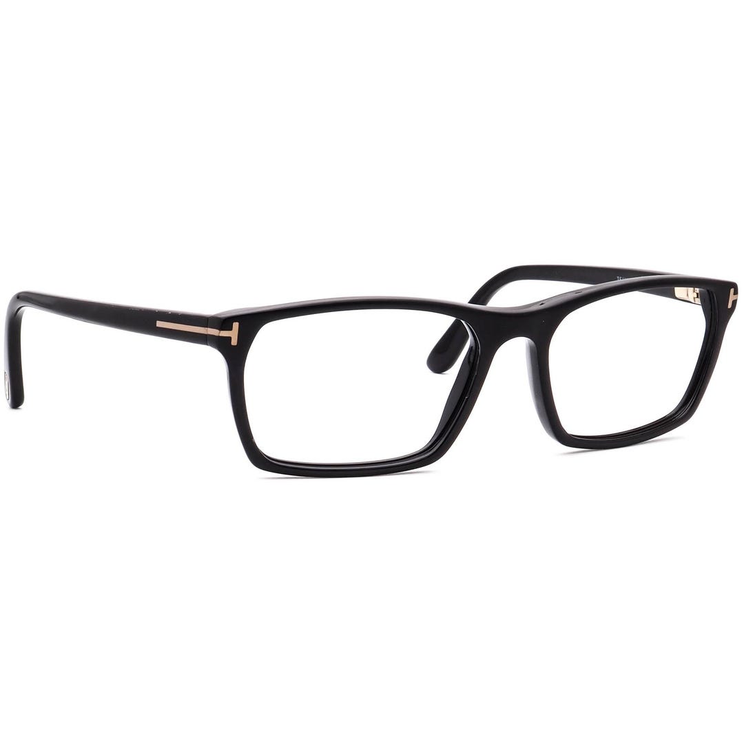 Tom Ford Eyeglasses TF 5295 002 Half Matte/shiny Black Square Frame ...