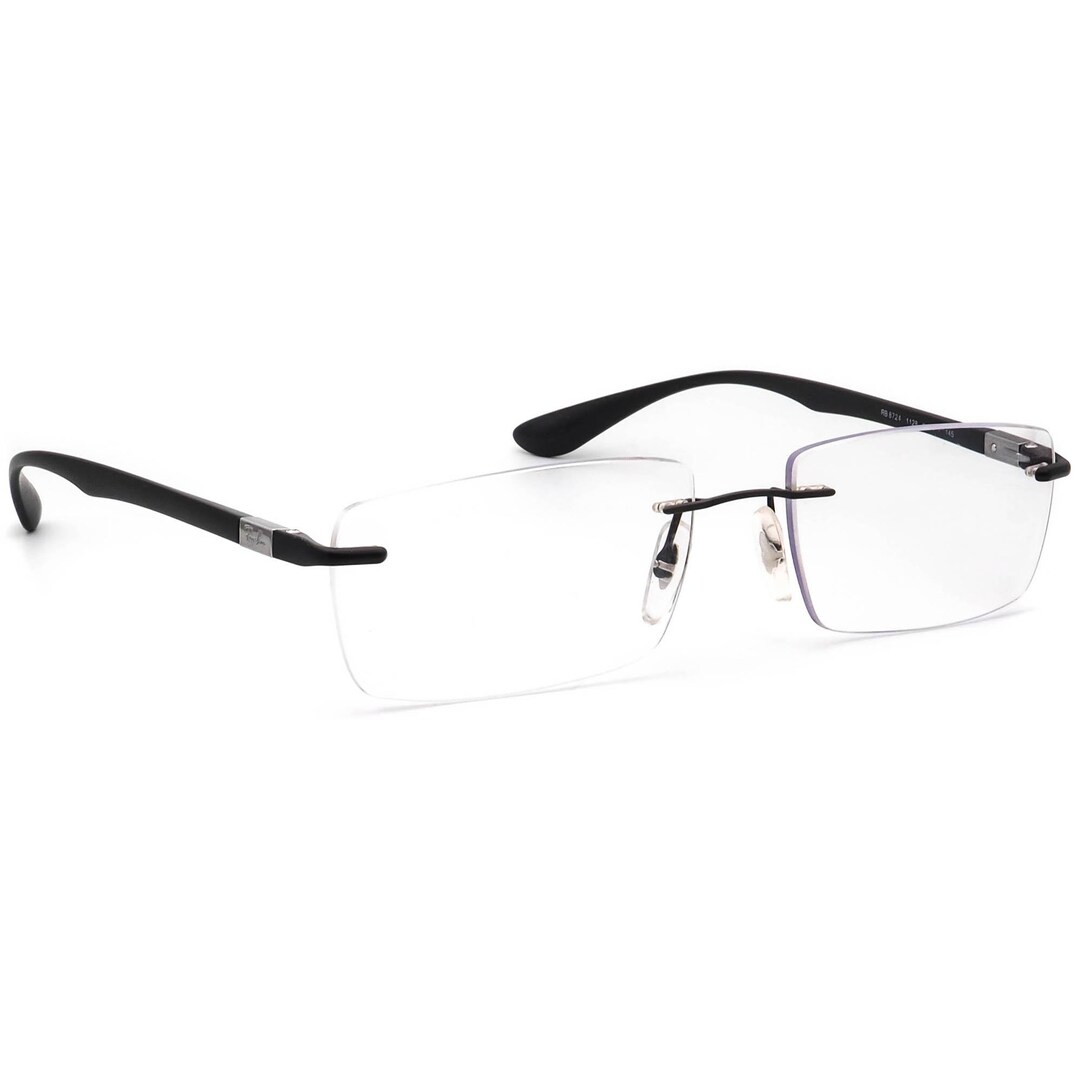 Ray-ban Men's Eyeglasses RB 8724 1128 Liteforce Black Rimless Frame ...