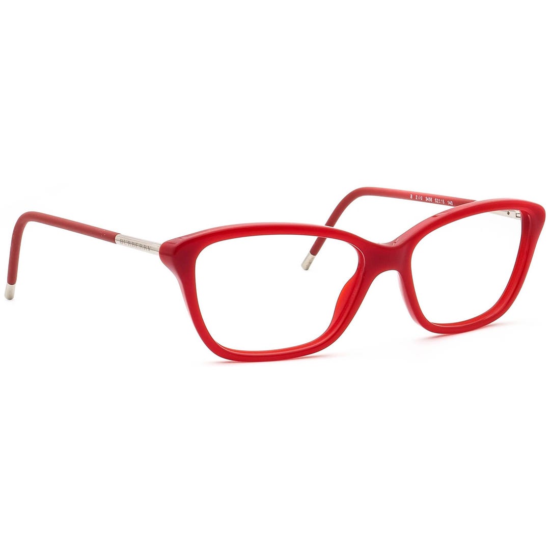 Burberry Women's Eyeglasses B 2170 3456 Red Cat Eye Frame 52[]15 140 - Etsy