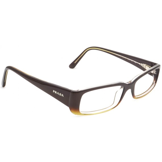Prada Eyeglasses VPR 07M ZXB-101 Brown Gradient Rectangular - Etsy
