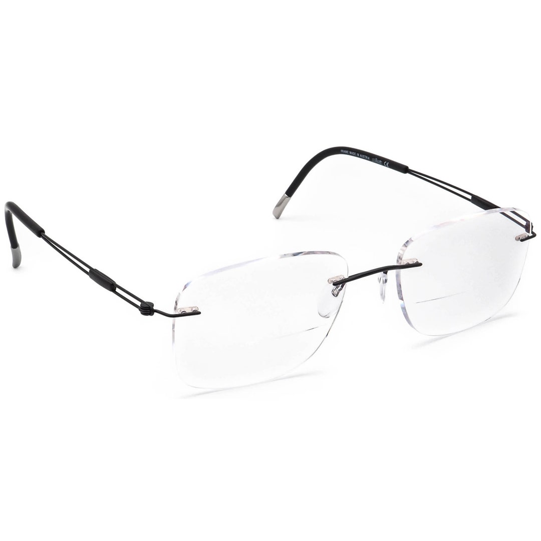 Silhouette Eyeglasses 5227 50 6060 Titan Black Rimless Frame Austria 52 ...