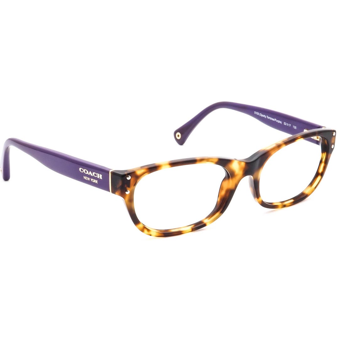 Coach Women's Eyeglasses HC 6034 (topaz) 5103 Spotty Tortoise/purple ...