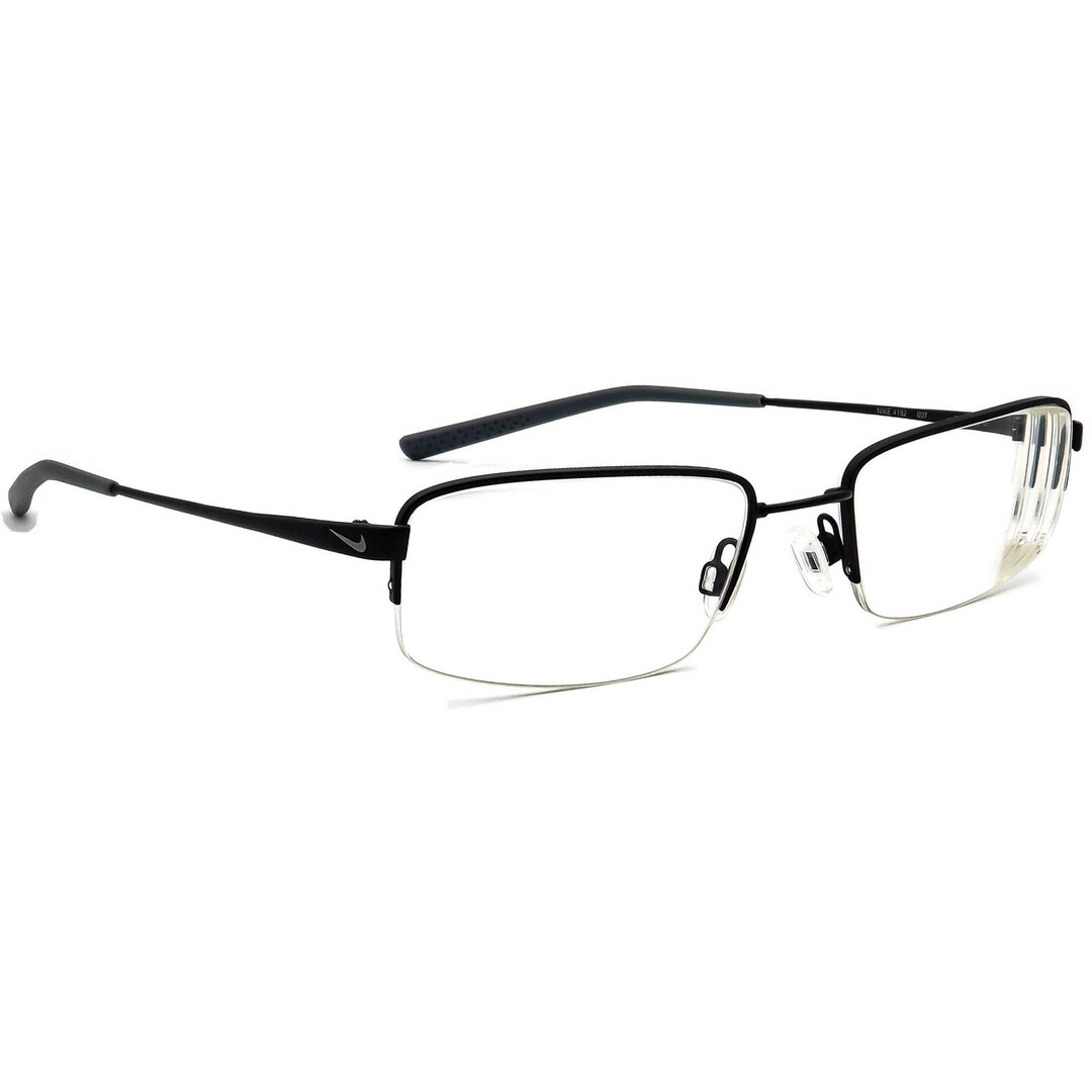 Nike Eyeglasses 4192 007 Flexon Matte Black Half Rim Metal Frame 53[]19 ...
