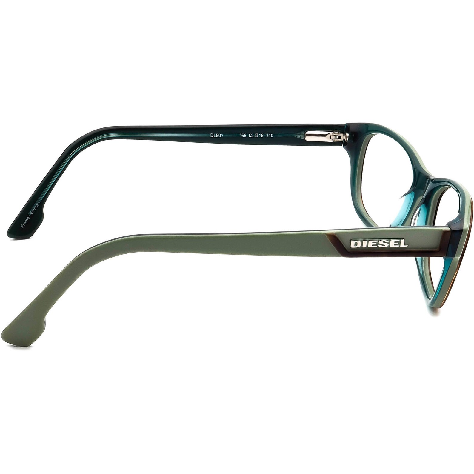 Diesel Eyeglasses DL5012 Col.056 Tortoise&green B-shape Frame 52[]16 ...