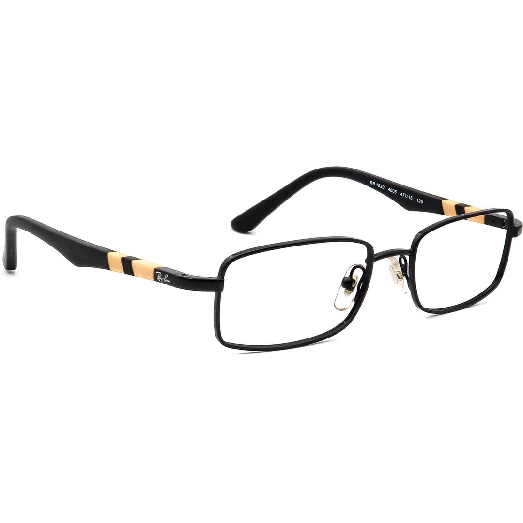 Ray-ban Kids’ Eyeglasses RB 1030 4005 Black Rectangular Frame 47[]16 ...
