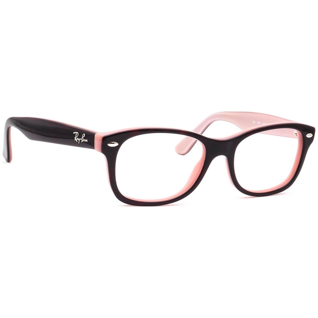 Ray-ban Small Eyeglasses RB 1528 3580 Dark Brown on Pink Square Frame ...