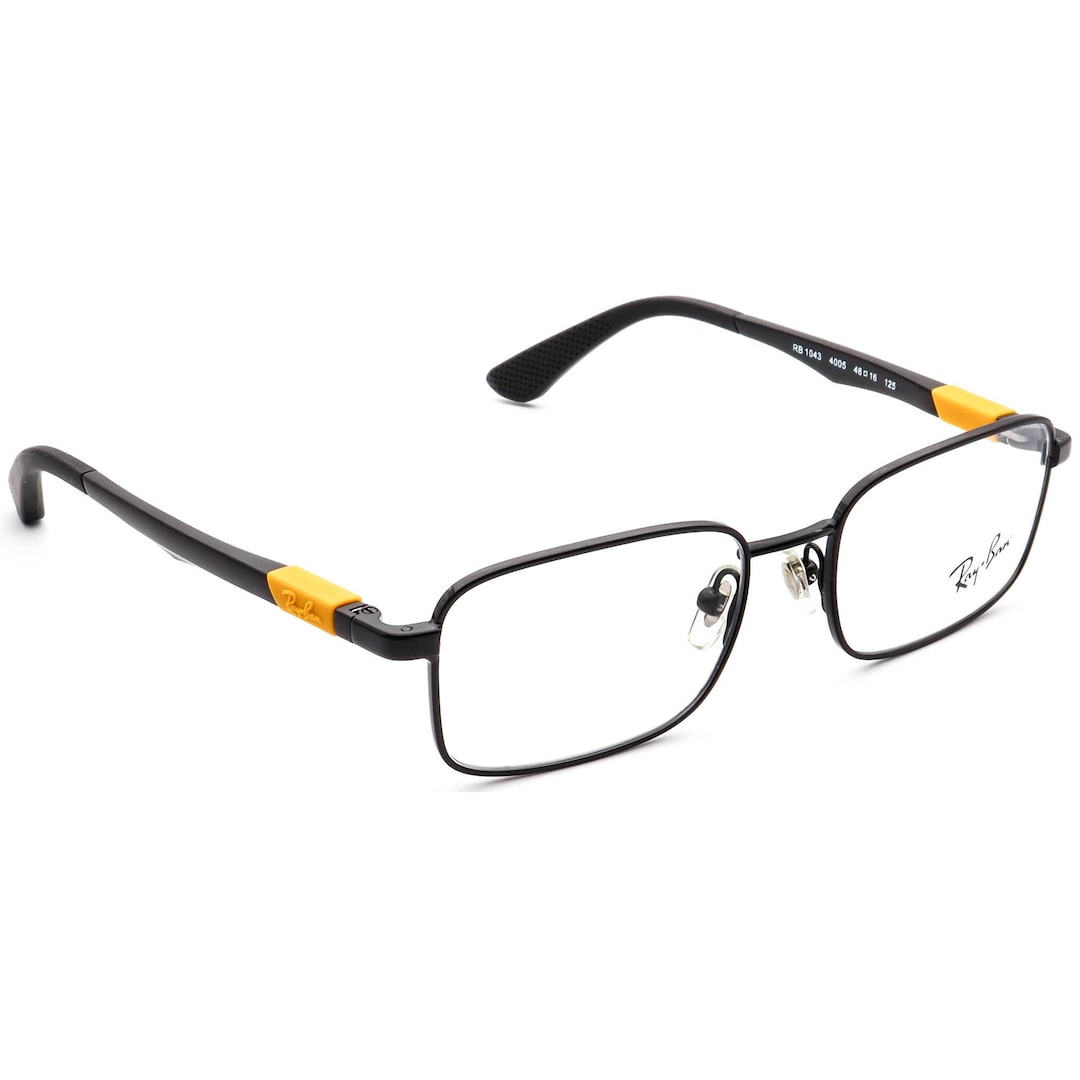Ray-ban Kids' Eyeglasses RB 1043 4005 Black Rectangular Metal Frame 46 ...