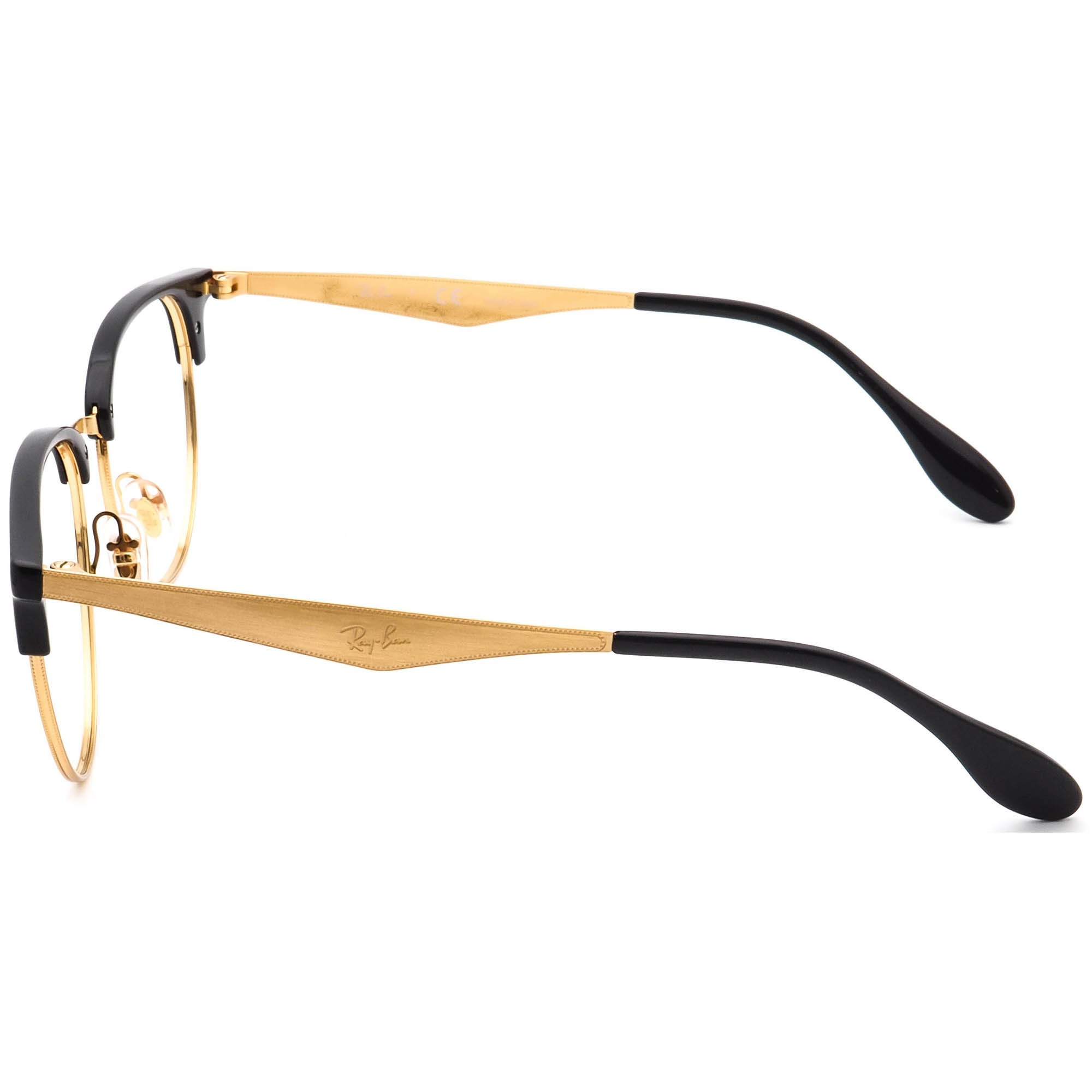 Ray-ban Eyeglasses RB 6396 5784 Gold & Black Browline Frame 53[]19 145 ...